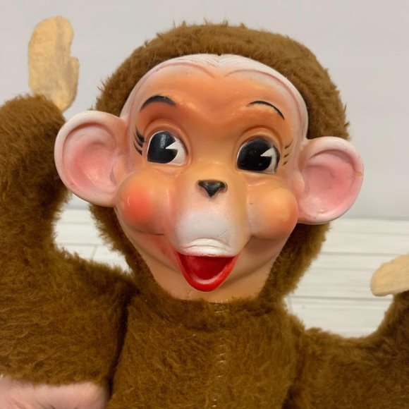 Toys | Vintage Rubber Face Monkey Big Ears Stuffed Animal Plush | Poshmark
